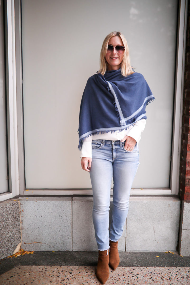 How to Wear A Wrap Scarf - Never Without Navy Blog