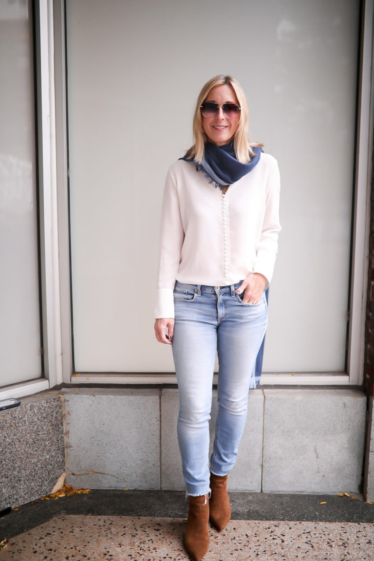 How to Wear A Wrap Scarf - Never Without Navy Blog