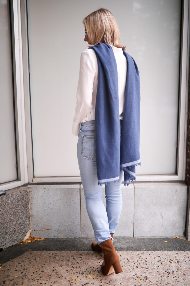 How to Wear A Wrap Scarf - Never Without Navy Blog