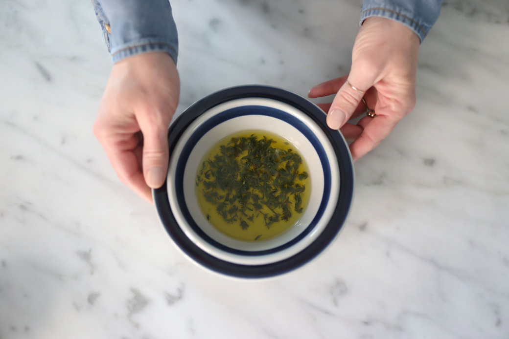 Kitchen Hack: Oil Marinated Herbs - Never Without Navy