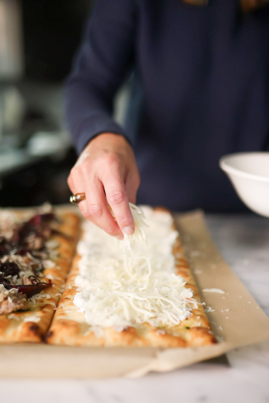 Flatbreads: Four Cheese & Truffle Honey and Caramelized